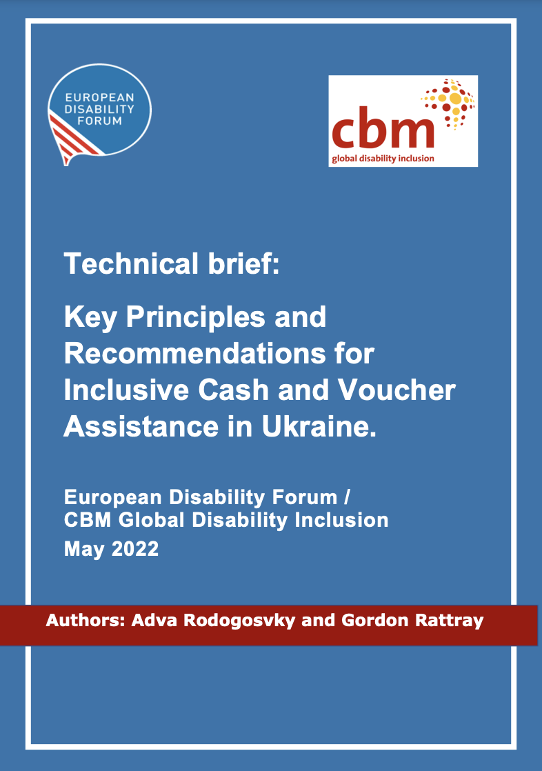 European Disability Forum & CBM Global Disability Inclusion (2022), Key ...