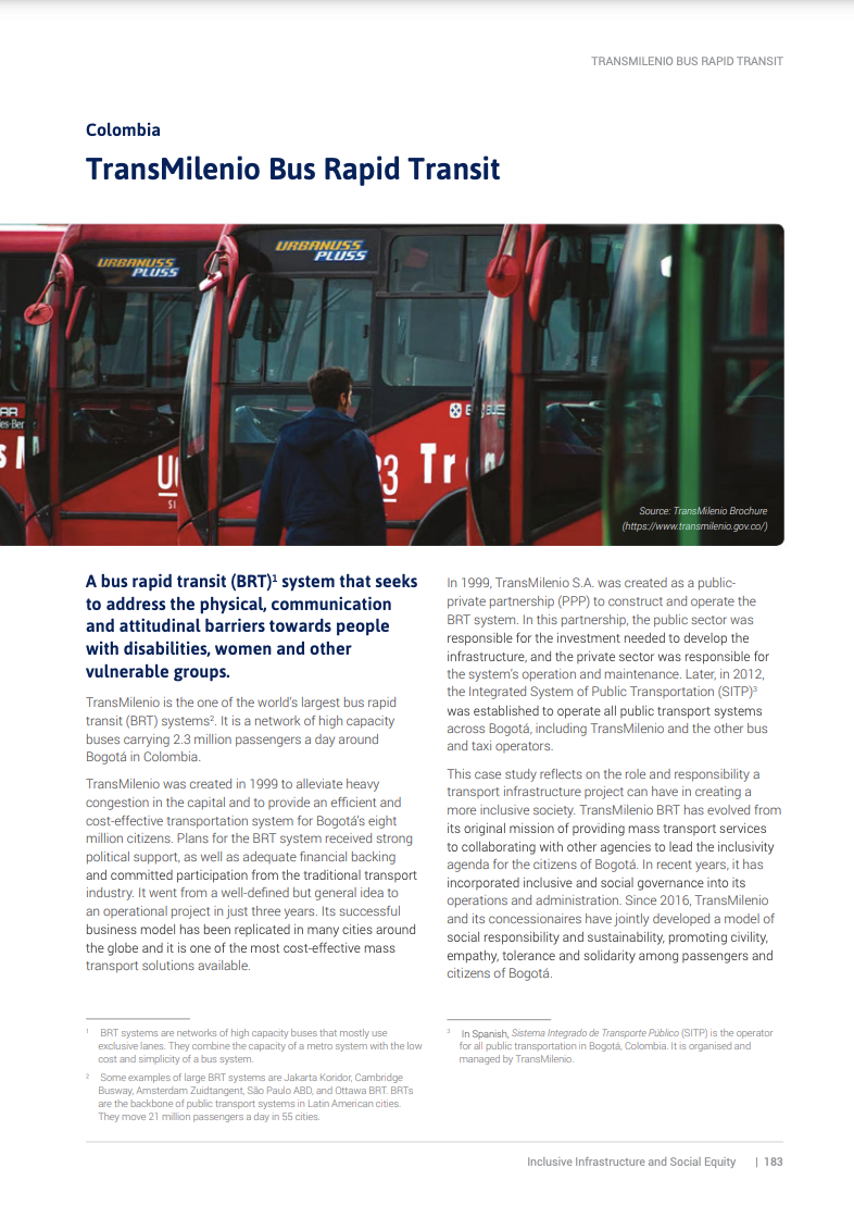 Global Infrastructure Hub (2019) TransMilenio Bus Rapid Transit | DID4all